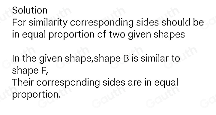 Solved: Which two shapes below are similar? [Math]