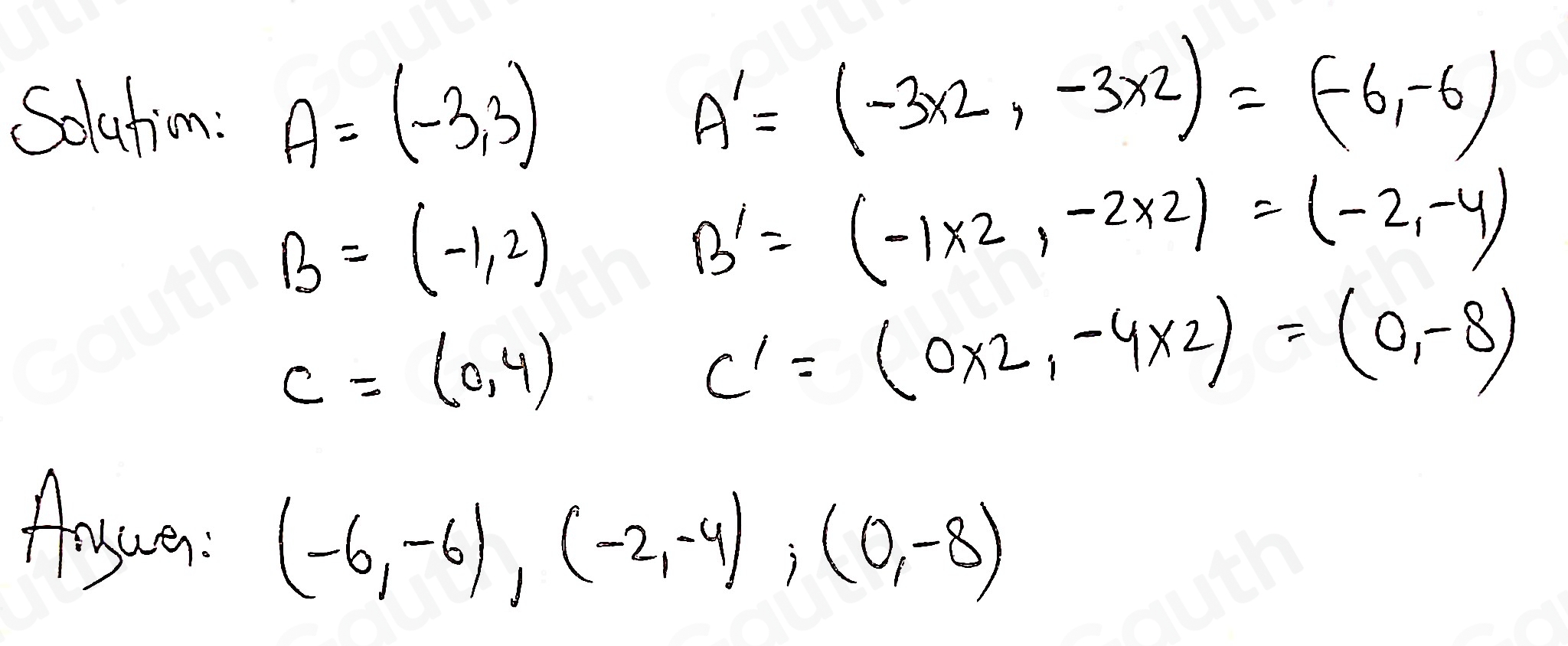 Solved: Triangle ABC is shown on the coordinate plane. If ABC is ...