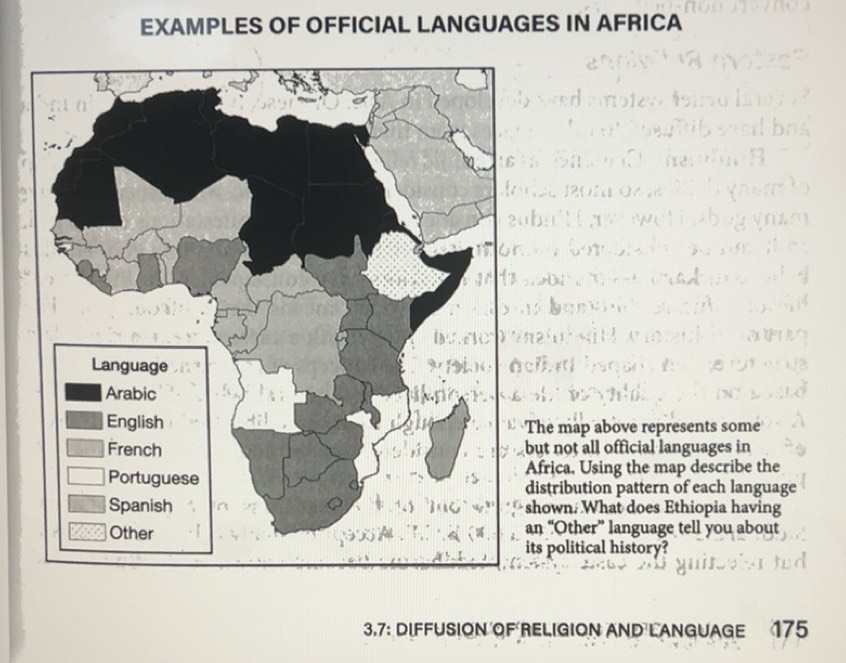 Solved: EXAMPLES OF OFFICIAL LANGUAGES IN AFRICA he map above ...