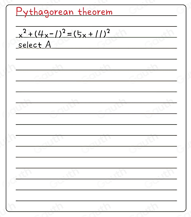 Solved: To solve for the lengths of the right triangle sides, which ...