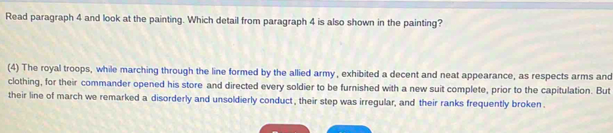 Solved: Read paragraph 4 and look at the painting. Which detail from ...