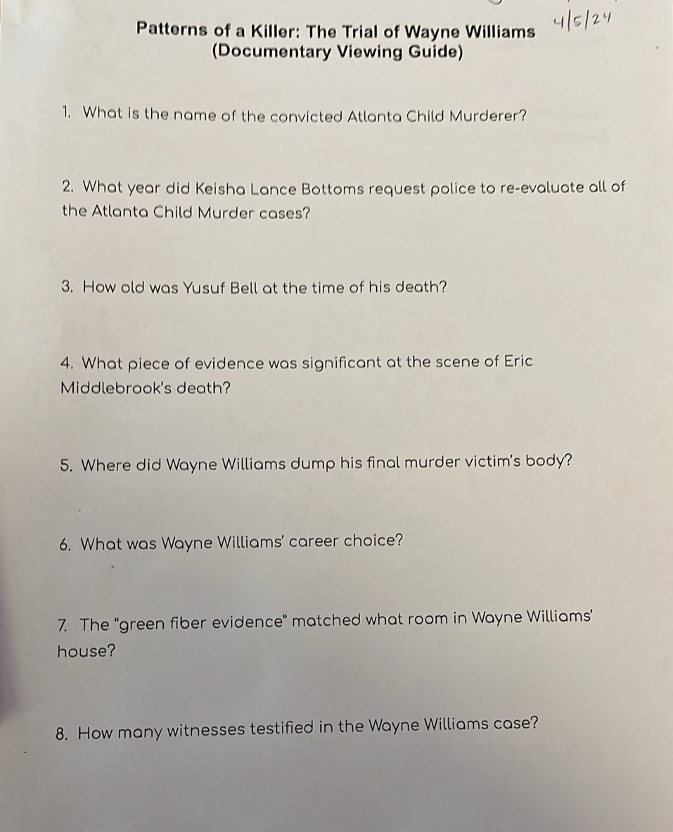 Solved: Patterns of a Killer: The Trial of Wayne Williams (Documentary ...