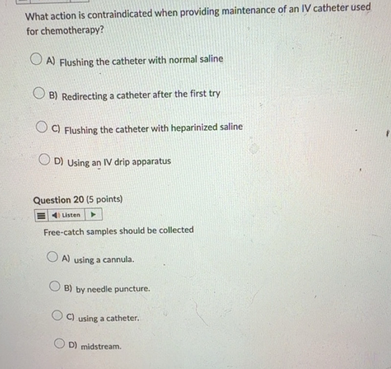 Solved: What action is contraindicated when providing maintenance of an ...