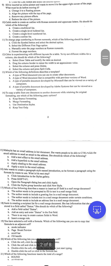 Solved: Cick the Link buton and sciect the desied option 9) Silvio ...