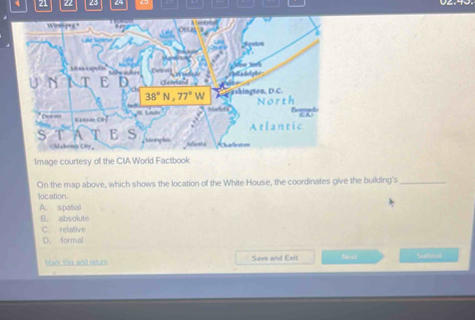 Solved: 4 21 22 23 24 45 a _ Image courtesy of the CIA World Factbook ...