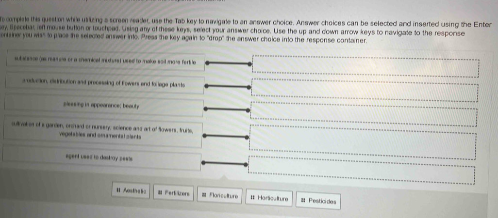 Solved: complete this question while utilizing a screen reader, use the ...