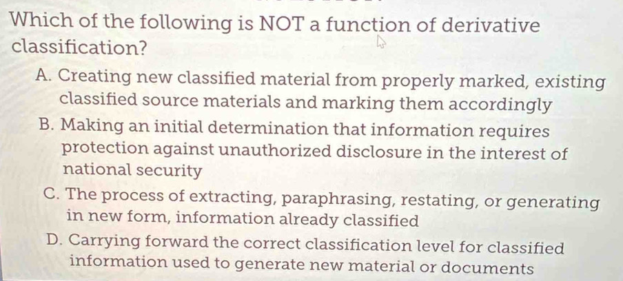 Solved: Which of the following is NOT a function of derivative ...