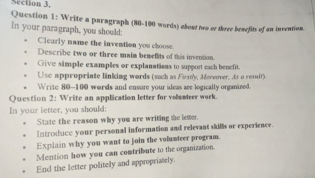 Giải quyết:Write a paragraph (80-100 words) about two or three benefits ...