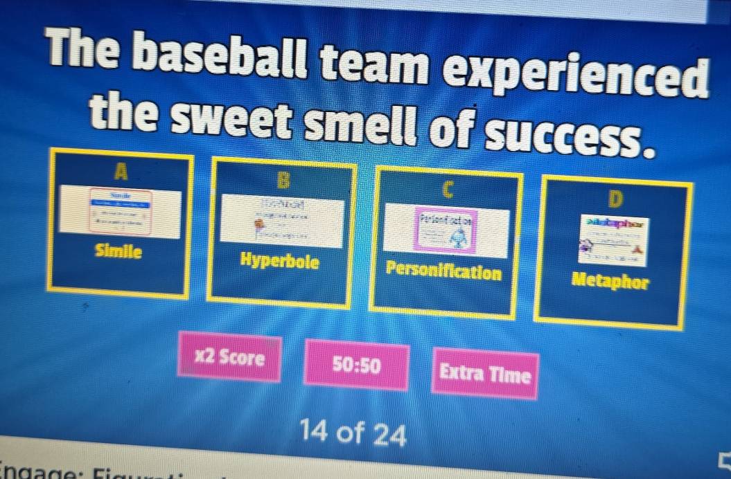 Solved: The baseball team experienced the sweet smell of success. A B C ...