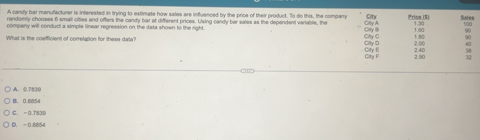 Solved: A candy bar manufacturer is interested in trying to estimate ...