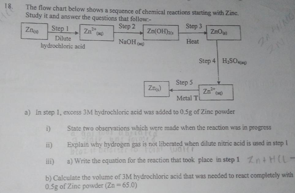 Solved: The flow chart below shows a sequence of chemical reactions ...