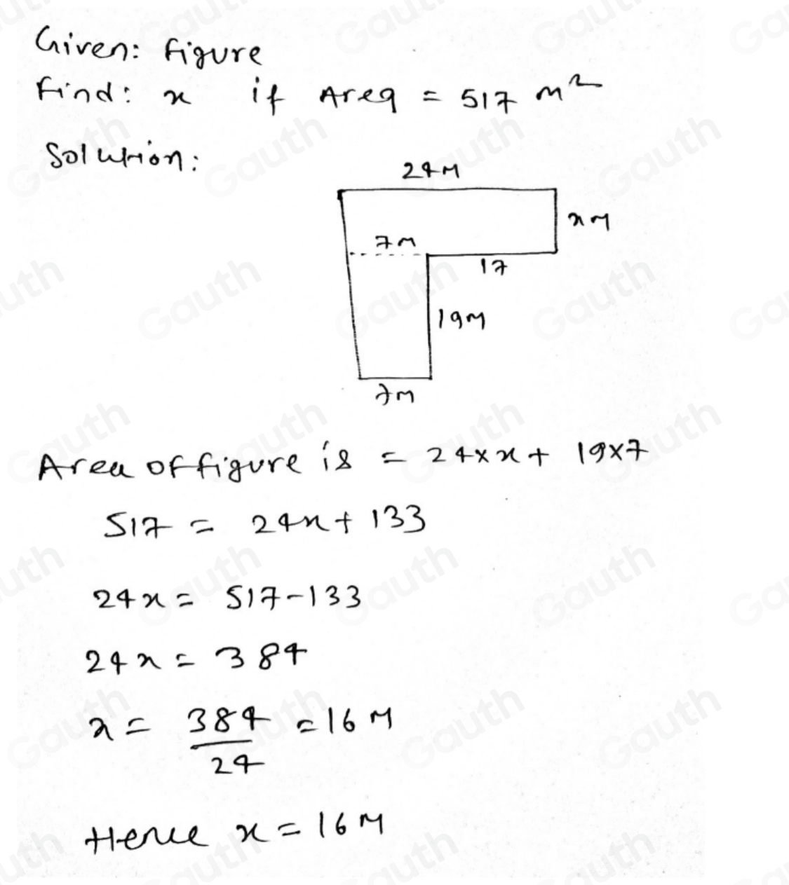 Solved: Nevision 6 The diagram shows a shape made from rectangles.. The ...
