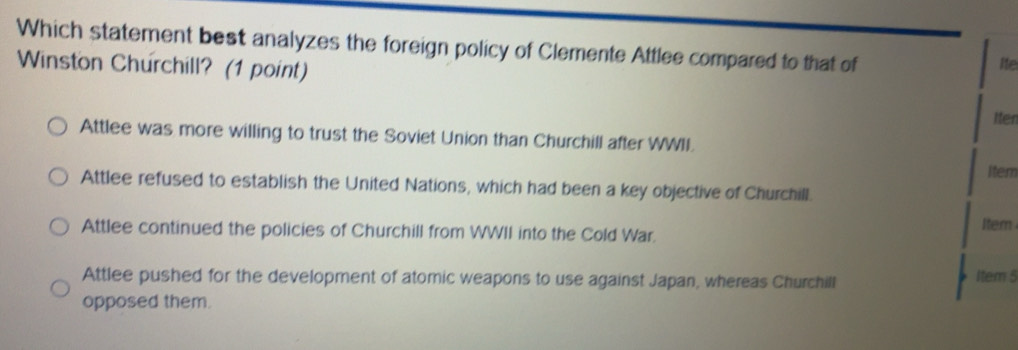 Solved: Which statement best analyzes the foreign policy of Clemente ...