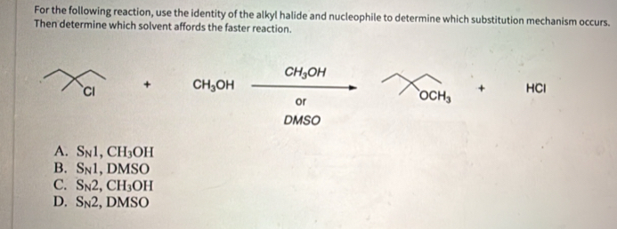 Solved: For the following reaction, use the identity of the alkyl ...