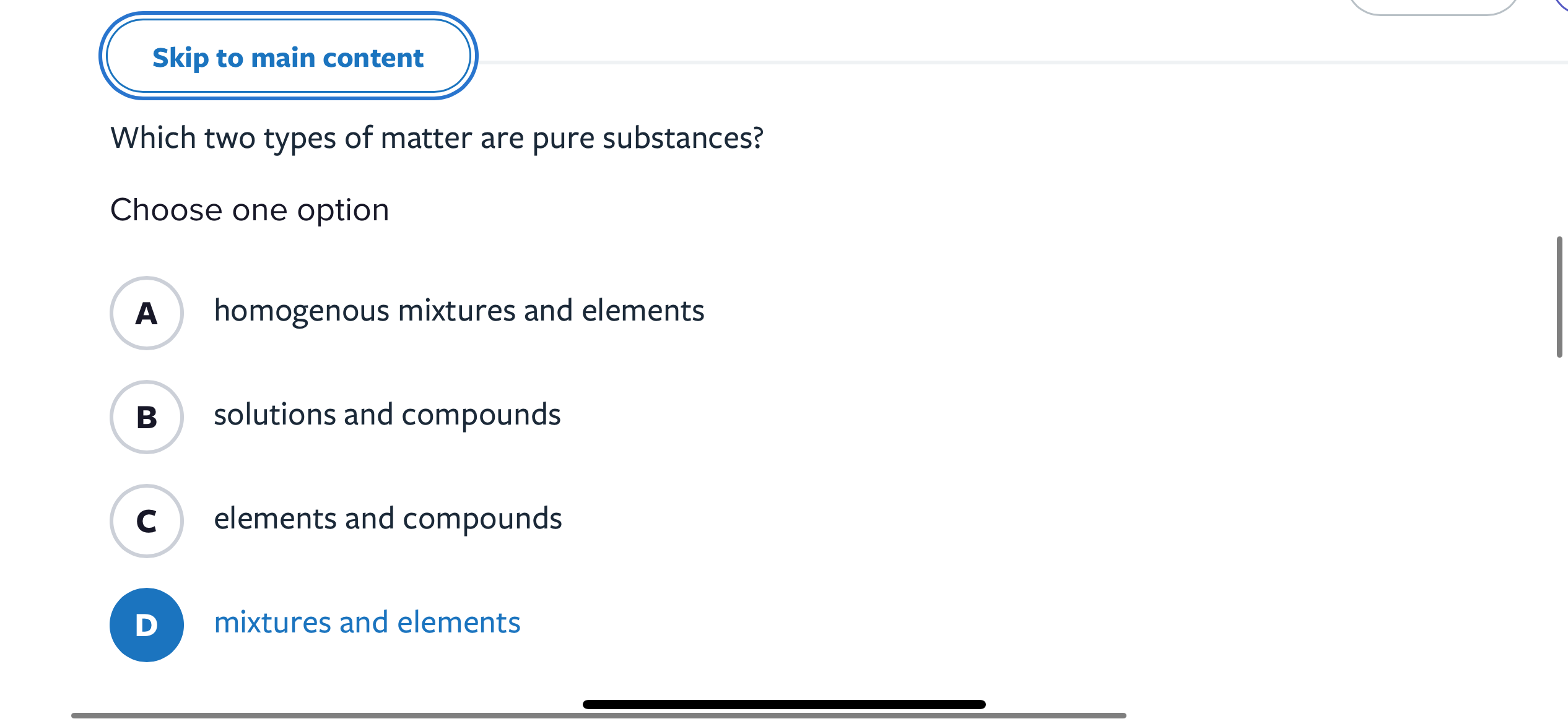 Solved: Skip to main content Which two types of matter are pure ...