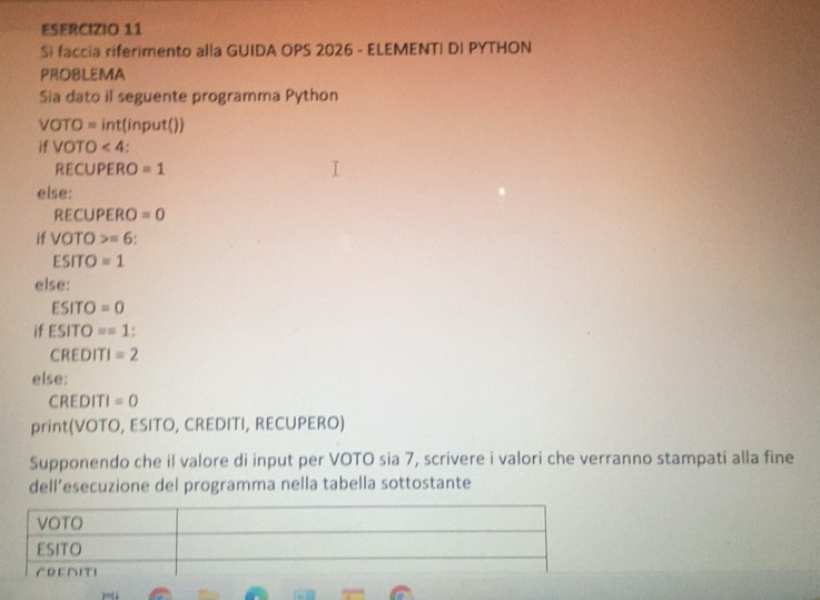 Risolto:Si faccia riferimento alla GUIDA OPS 2026 - ELEMENTI DI PYTHON ...