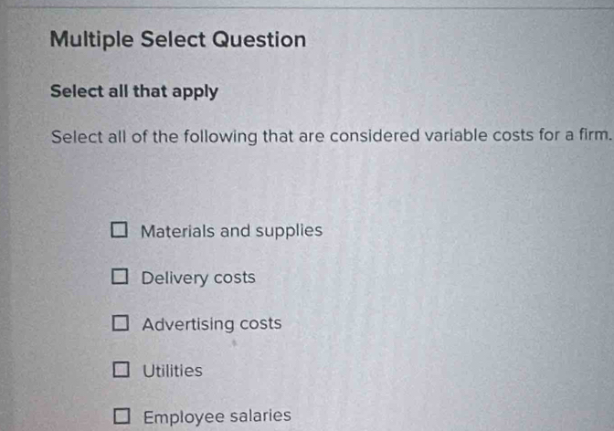 Solved: Multiple Select Question Select all that apply Select all of the following that are ...