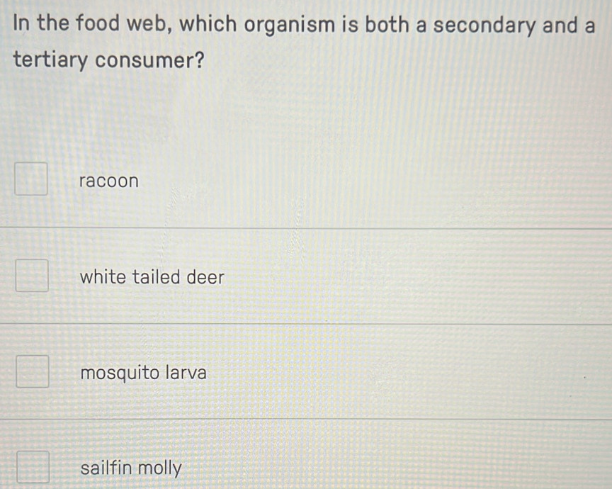 Solved: In the food web, which organism is both a secondary and a ...