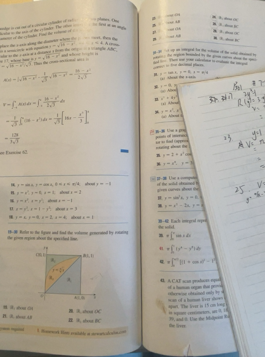 Solved: wedge is cut out of a circular cylinder of radin ∞o planes. One ...