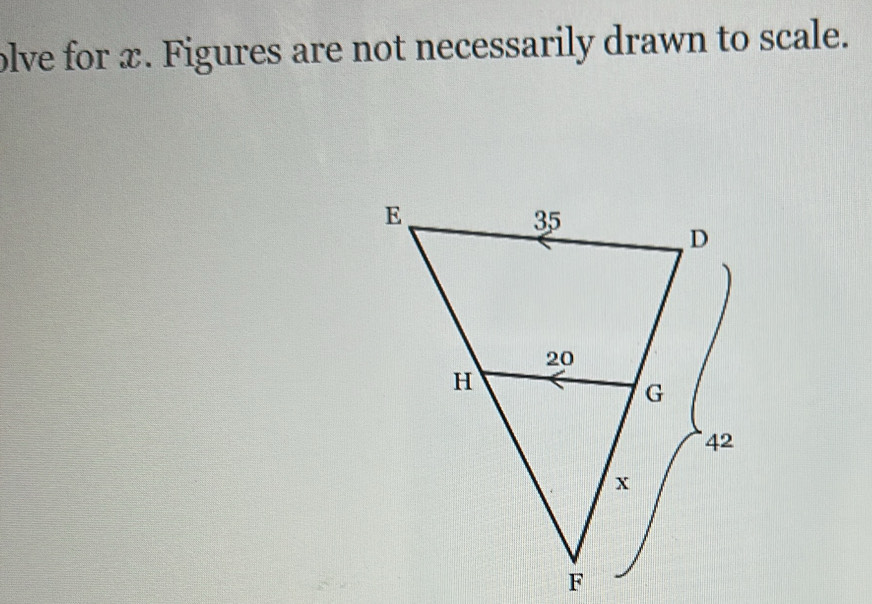 Solved: olve for x. Figures are not necessarily drawn to scale. [Math]