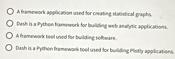 Solved: A framework application used for creating statistical graphs ...