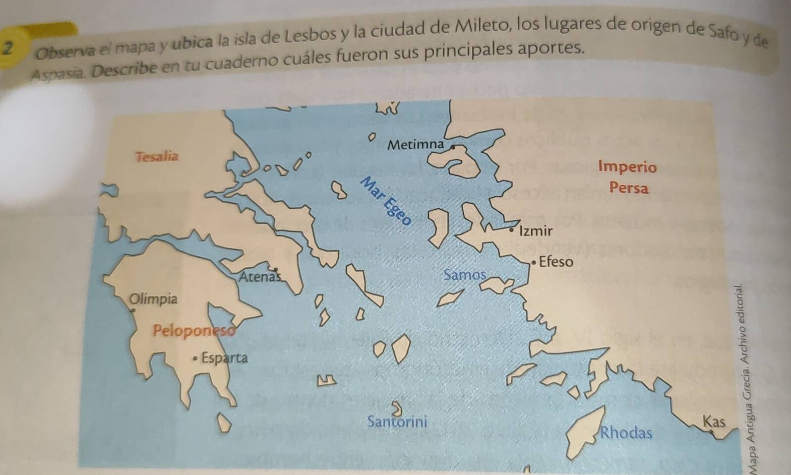 Resuelto:Observa el mapa y ubica la isla de Lesbos y la ciudad de ...
