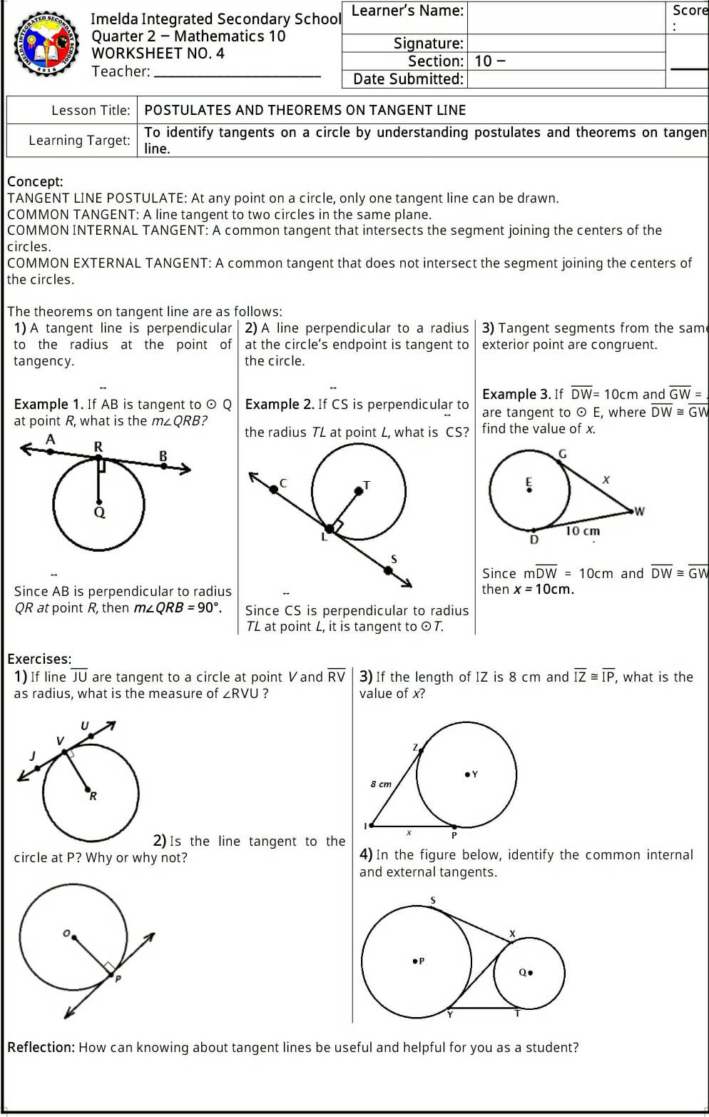 Solved: Imelda Integrated Secondary Sce Quarter 2 - Mathematics 10 ...