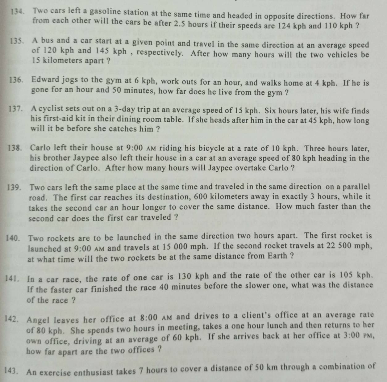 Solved: Two cars left a gasoline station at the same time and headed in ...
