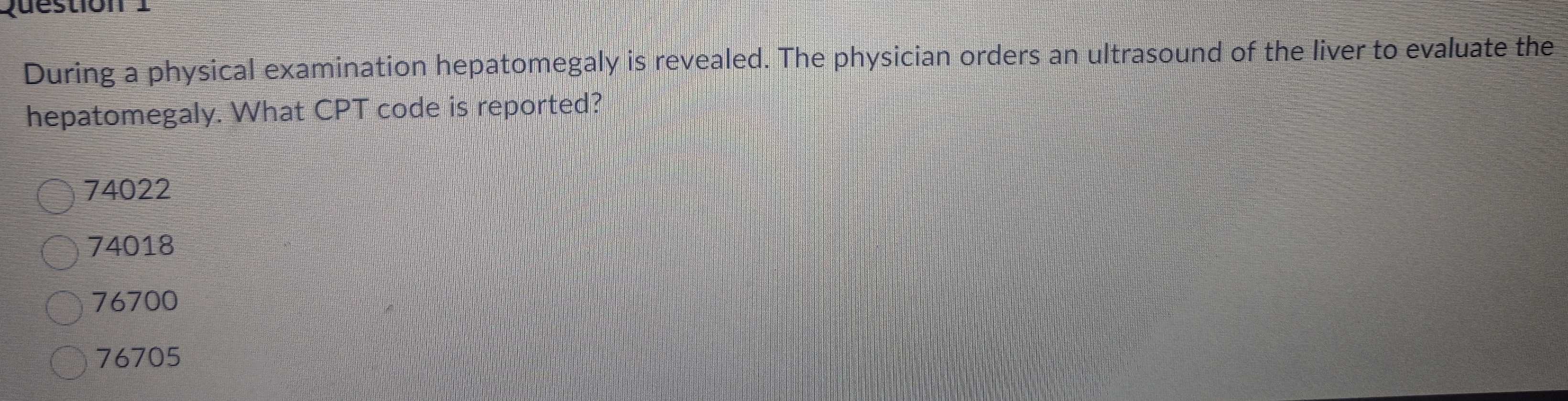 Solved: During a physical examination hepatomegaly is revealed. The physician orders an ...