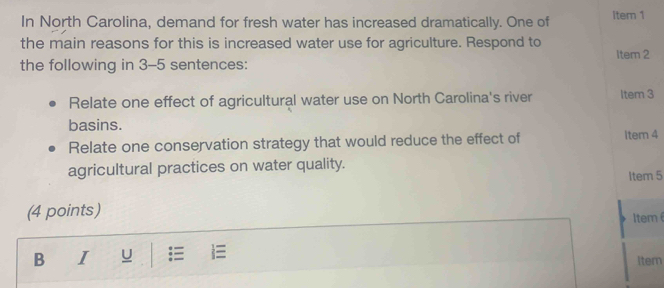 Solved: In North Carolina, demand for fresh water has increased ...