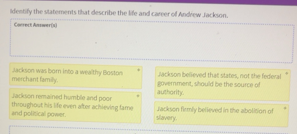 Solved: Identify the statements that describe the life and career of ...