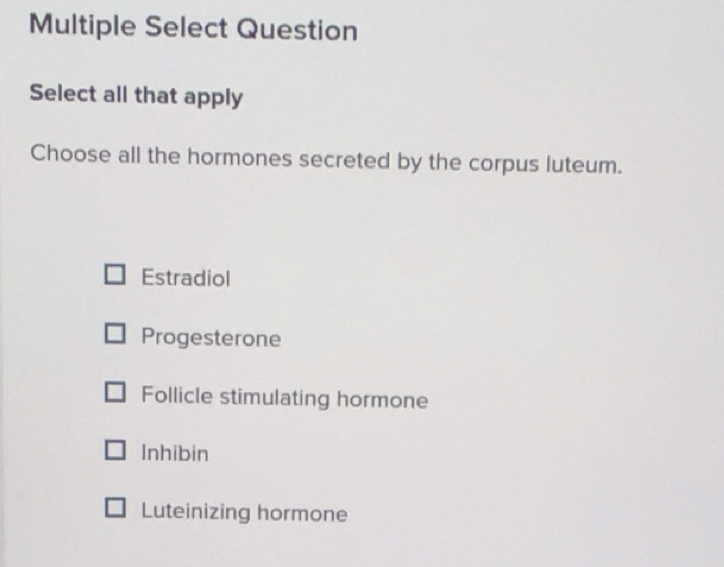 Solved: Multiple Select Question Select all that apply Choose all the ...
