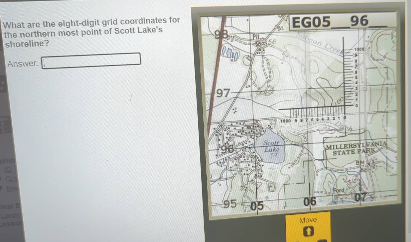 Solved: What are the eight-digit grid coordinates for the northern most ...