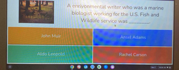 Solved: A enrivonmental writer who was a marine biologist working for ...