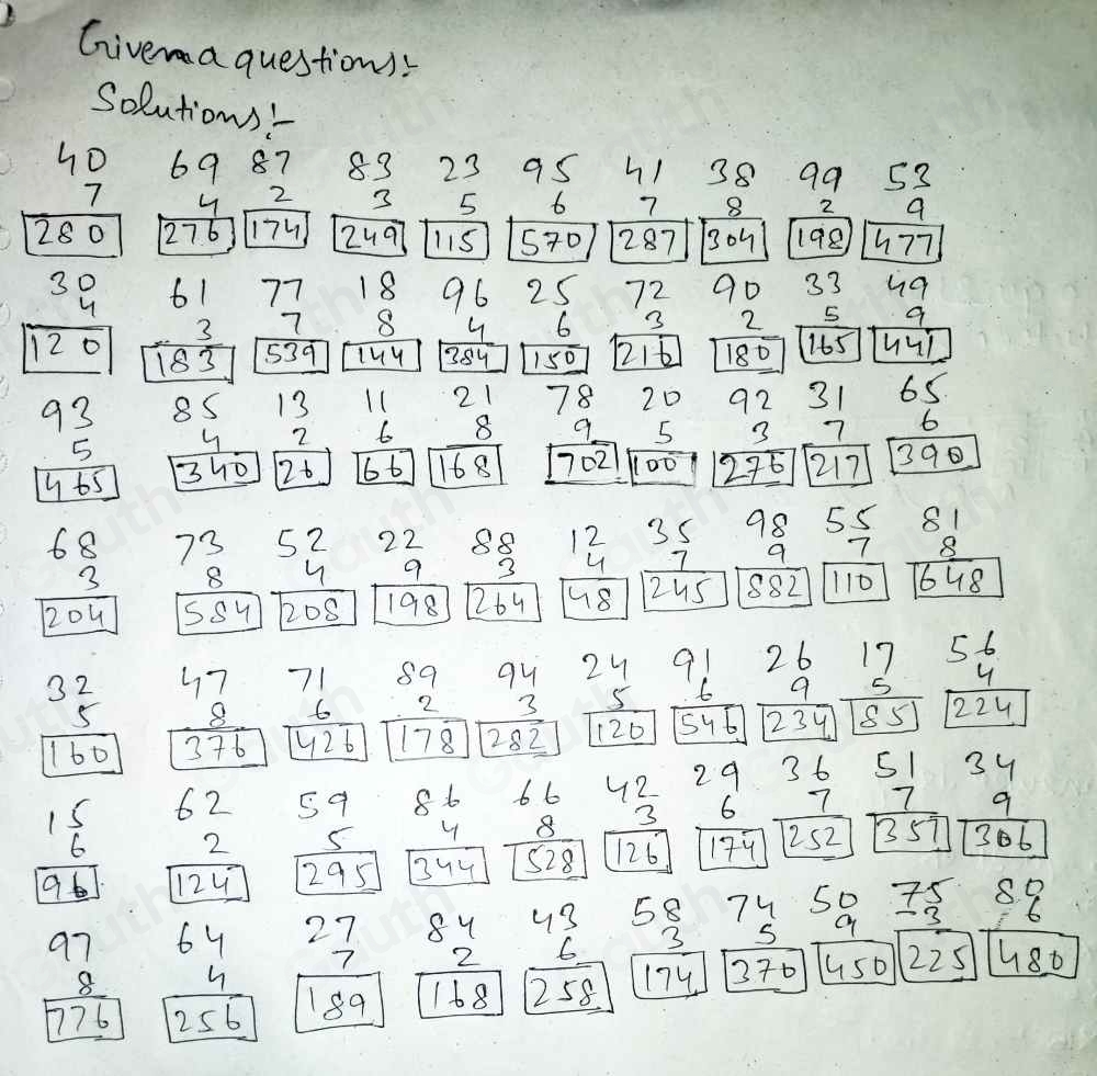 Solved: MATH WINDOW CARD MULTIPLICATION - M2 Name: _ Grade: Date ...