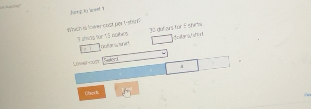 Solved: (4|0otphBpy7 Jump to level 1 Which is lower-cost per t-shirt ...