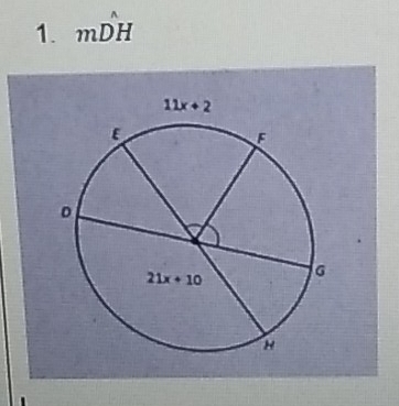 Solved: mwidehat DH 11x+2 E F D 21x+10 G H [Math]