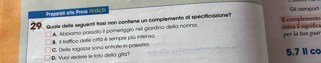 Risolto:Preparati alla Prova INVALSI Gli aeroporti 29 Quale delle ...