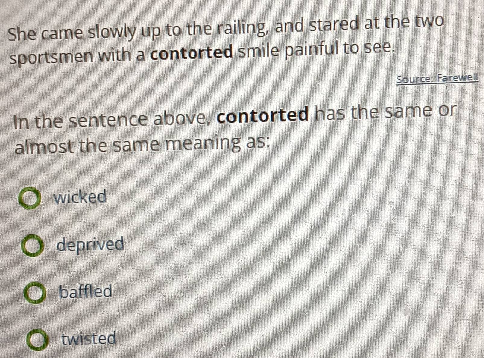 Solved: She came slowly up to the railing, and stared at the two ...