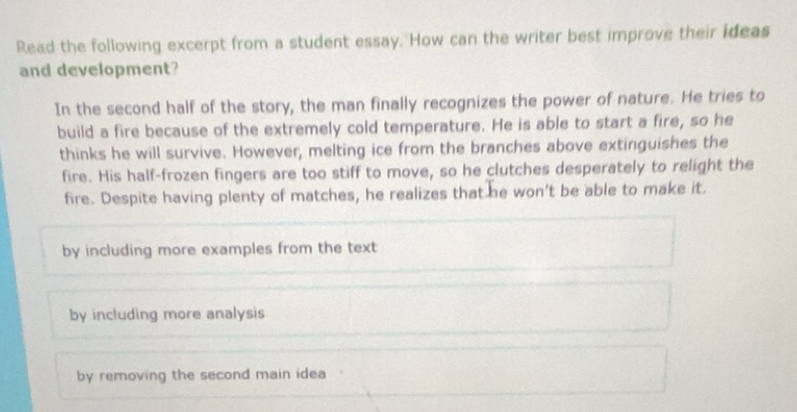 Solved: Read the following excerpt from a student essay. How can the ...