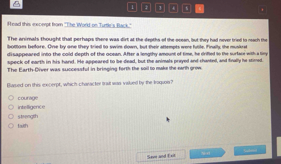 Solved: 1 2 3 4 5 6 Read this excerpt from ''The World on Turtle's Back ...