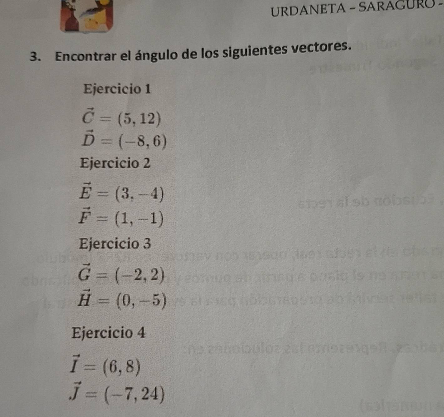 Resuelto:URDANETA - SARAGURU - 3. Encontrar el ángulo de los siguientes ...
