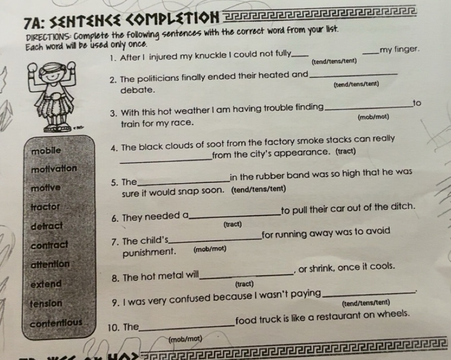 Solved: 7A: SeHtεnce COmPLEtiOn ...