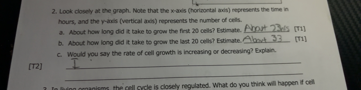 Solved: Look closely at the graph. Note that the x-axis (horizontal ...