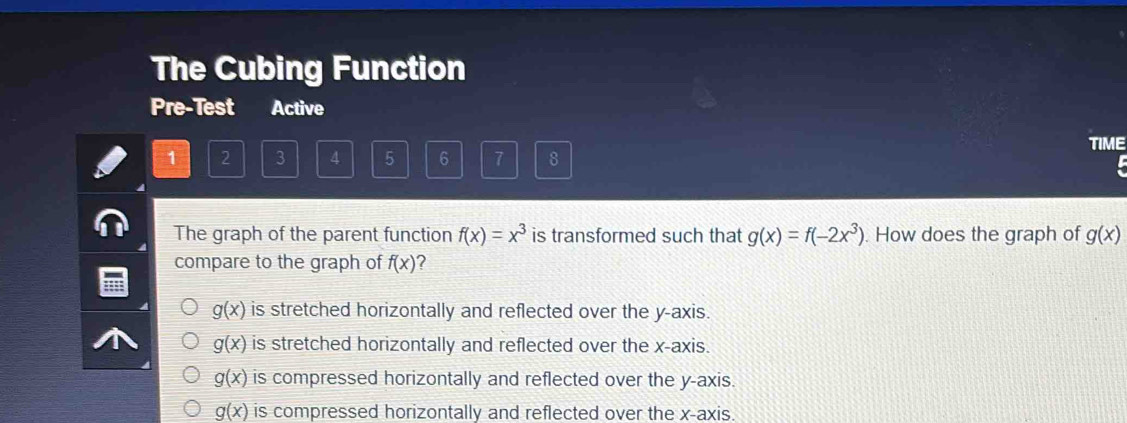 Solved: The Cubing Function Pre-Test Active 1 2 3 4 5 6 7 8 TIME The ...