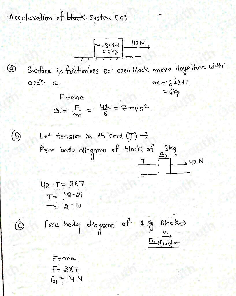 Solved: Assume the three blocks portrayed in Figure move on a ...