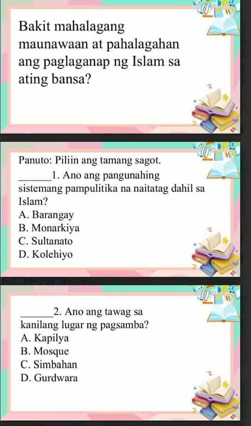 Solved: Bakit mahalagang maunawaan at pahalagahan ang paglaganap ng ...