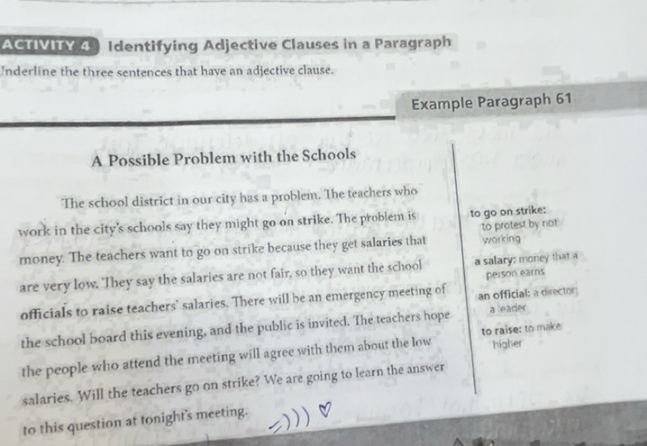 Gelöst:ACTIVITY 4 Identifying Adjective Clauses in a Paragraph ...