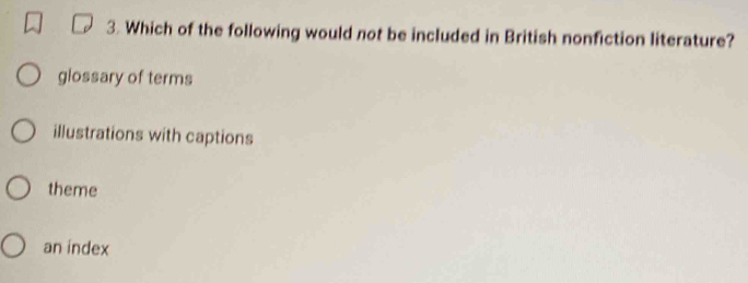 Solved: Which of the following would not be included in British ...