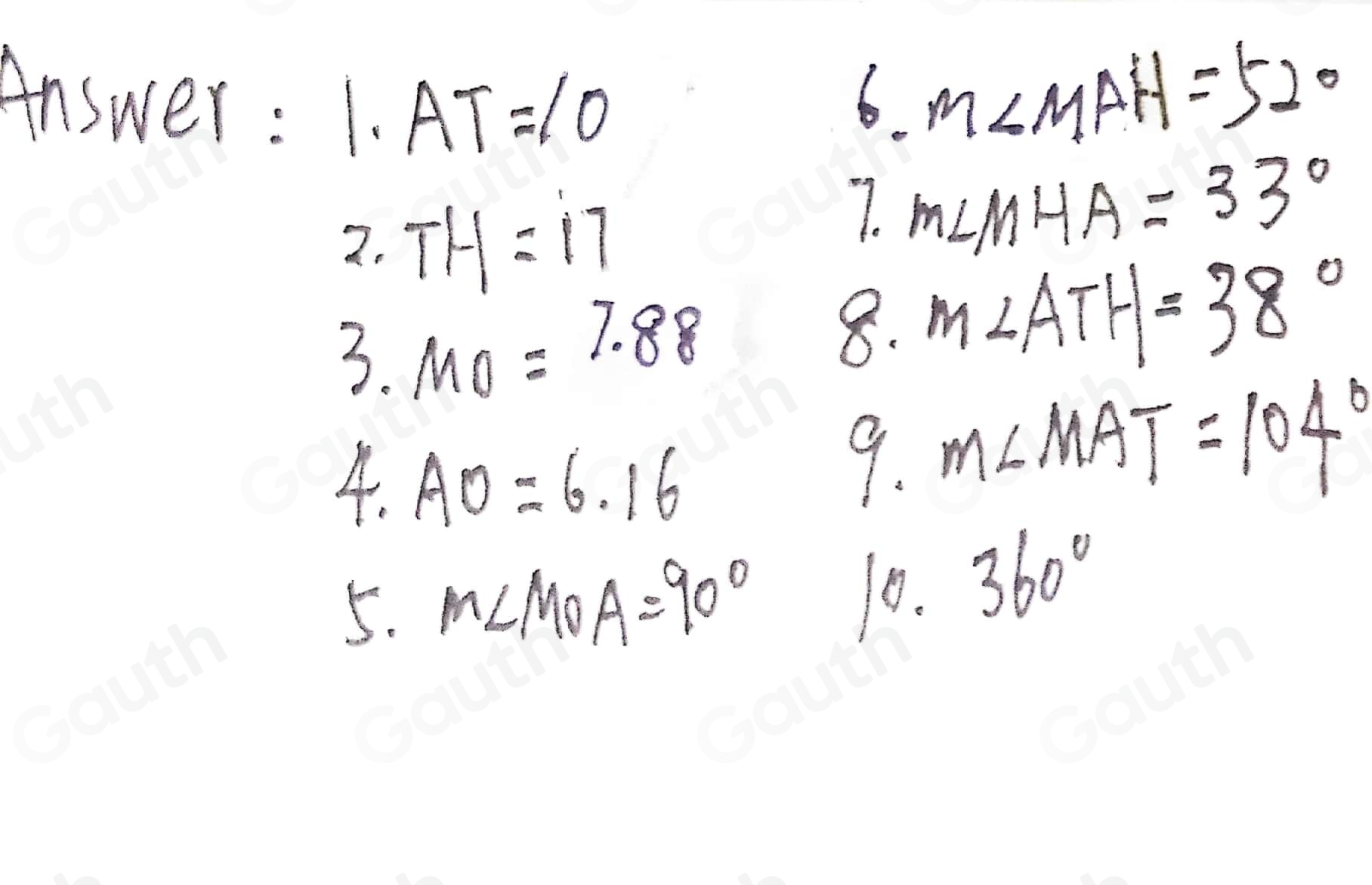 Solved: LEARNING TASK 2 Find-the indicated measure if MATH is a kite 1 ...